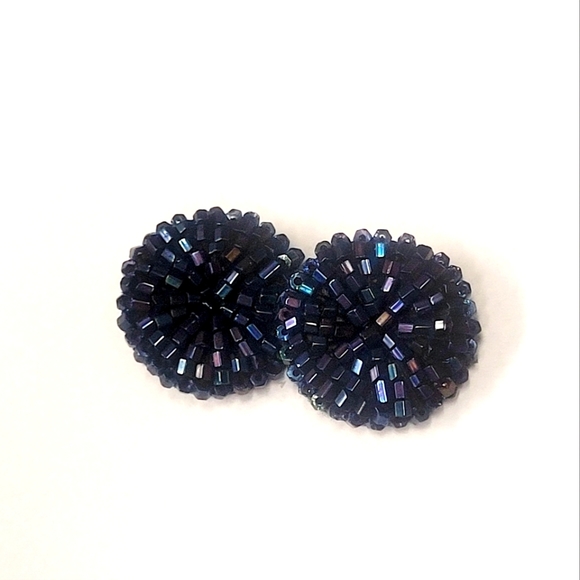 Unknown | Other | 2 Vintage Art Deco Iridescent Glass Beaded Shank 78 ...